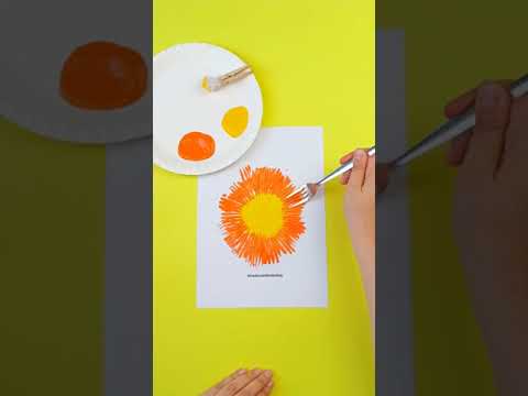 Fork Painting For Kids - Lion