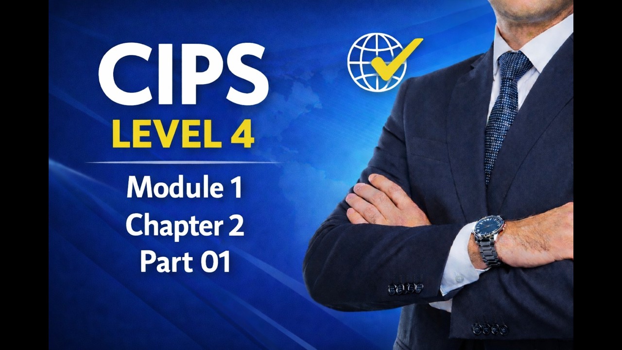 CIPS Level 4 | Module 1 | Chapter 2 | Part 01