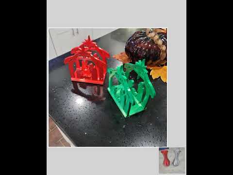 Manger Scene Napkin Holder | Christmas Décor | Holiday | 3D Printed | Nativity Scene