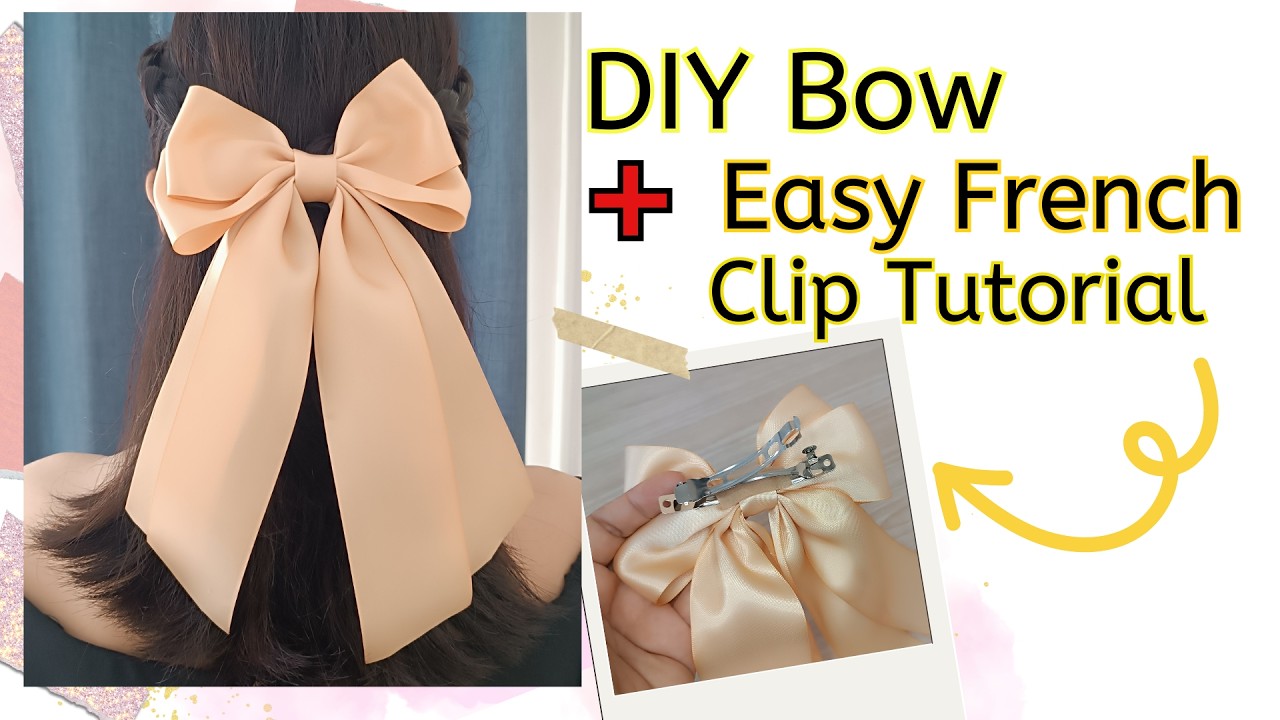 How I Make This SUPER CUTE Coquette Aesthetic Bow & French Hair Clip Tutorial | DIY MAGIC!