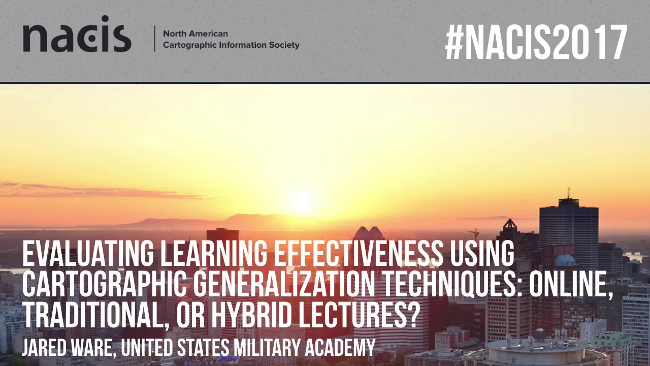 Evaluating Learning Effectiveness Using Cartographic Generalization Techniques — Jared Ware
