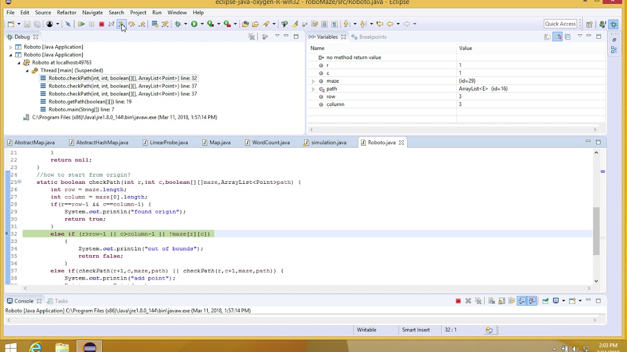 Simple Maze Recursion in Java