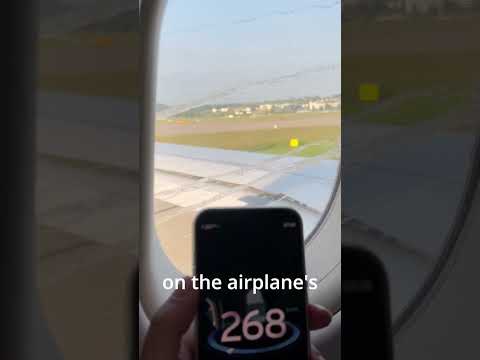 Plane speed display compared with the iphone speed app - Swiss flight ZΓΌrich to Madrid