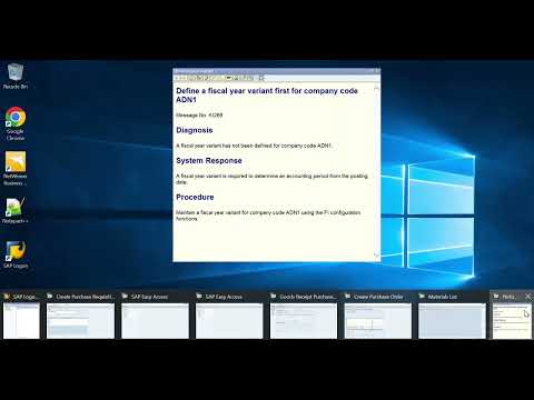 Define a fiscal year variant first for company code ADN1 Message No. KI268
