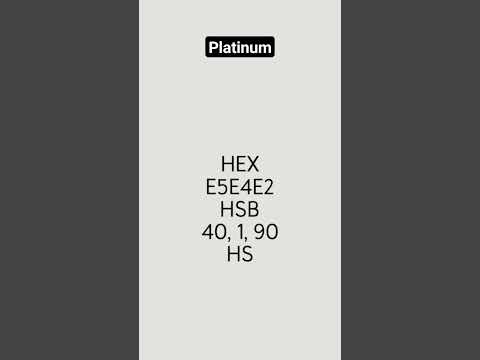 HTML Color Code Platinum | HEX Codes #html #asmr #hex #rgb