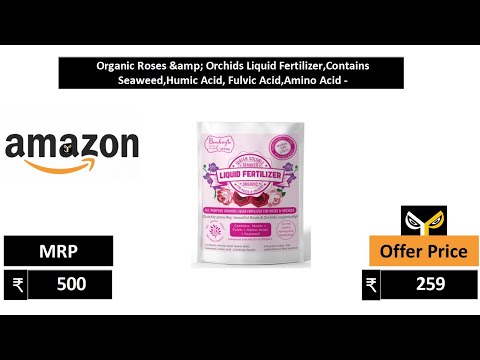 Organic Roses & Orchids Liquid Fertilizer,Contains Seaweed,Humic Acid, Fulvic Acid,Amino Acid