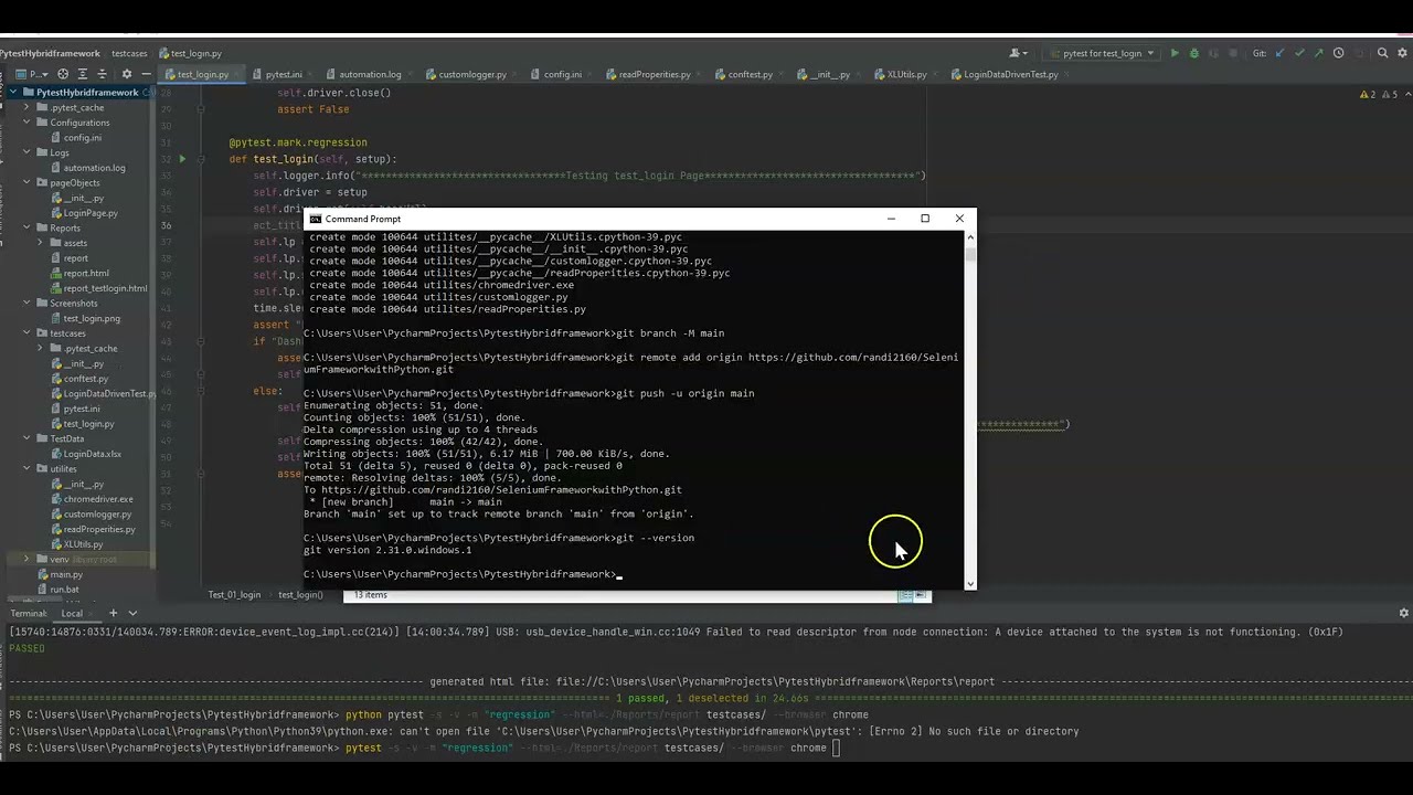 Checking code to Git and Github