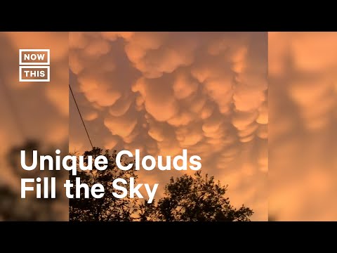 Rare Mammatus Clouds, aka 'Breast' Clouds, Form Over Oklahoma