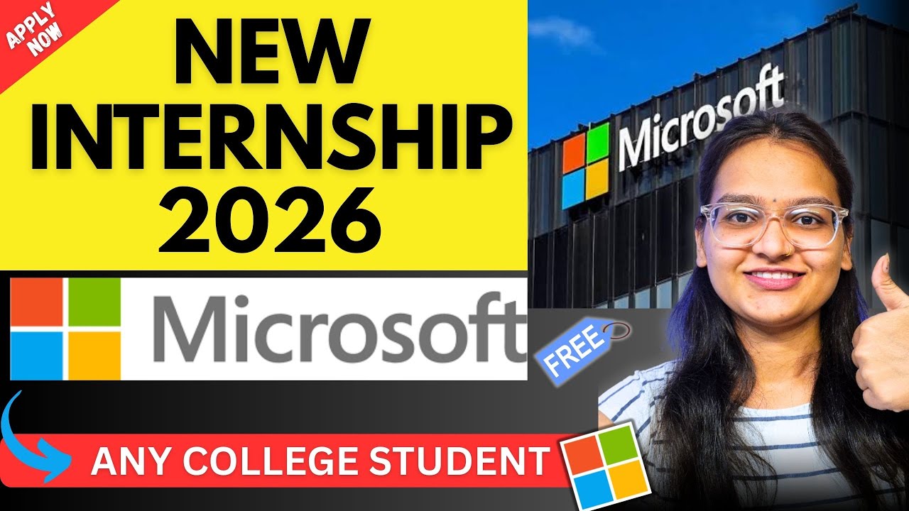 Microsoft Internship 2026 | Software Engineer Intern |  January 2026 , Complete Guide | Apply now