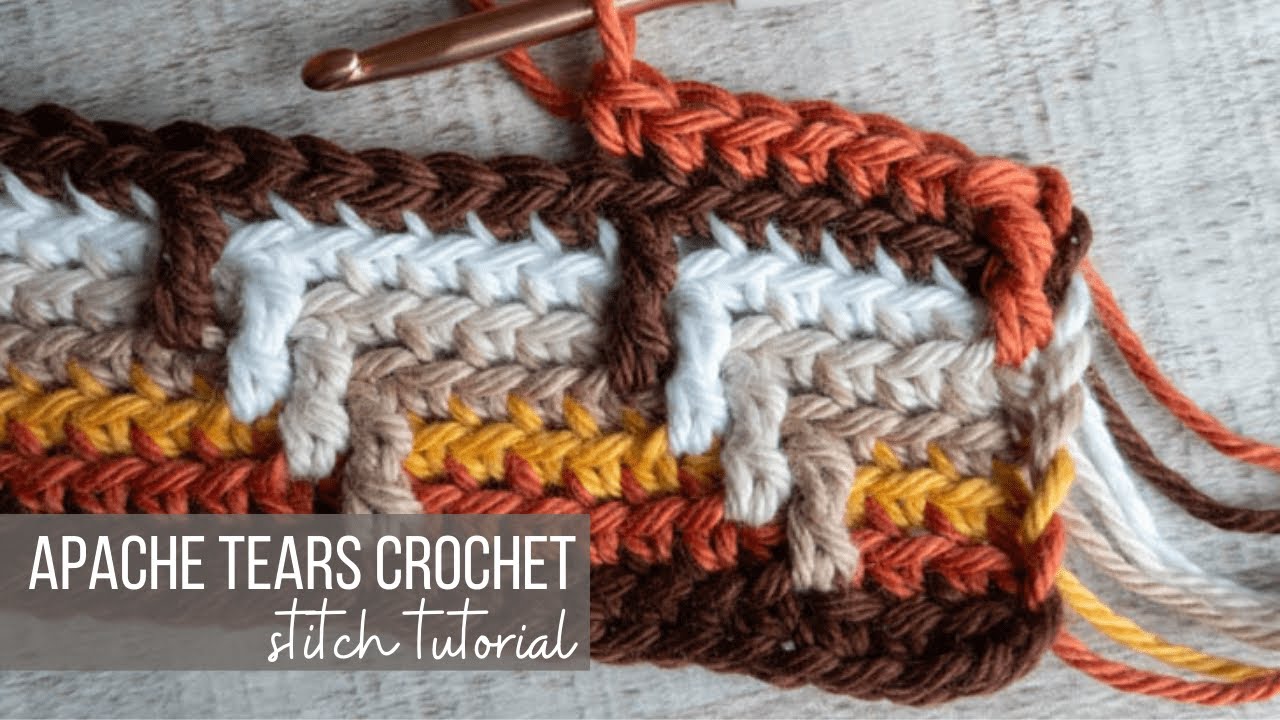 Apache Tears Crochet Stitch Tutorial | Easy Mosaic Crochet for Beginners
