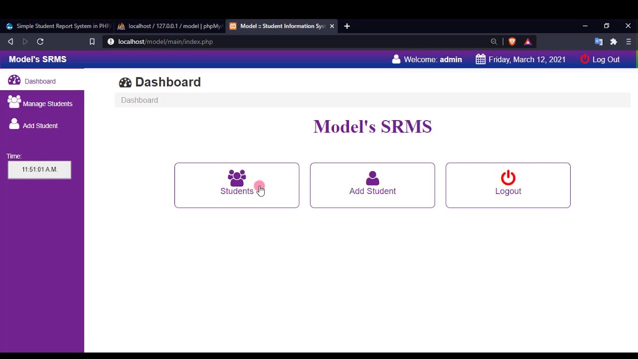 Simple Student Report System using PHP DEMO