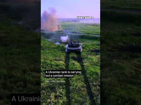Ukrainian Tank is Carrying Out a Combat Mission #warinukraine #tank