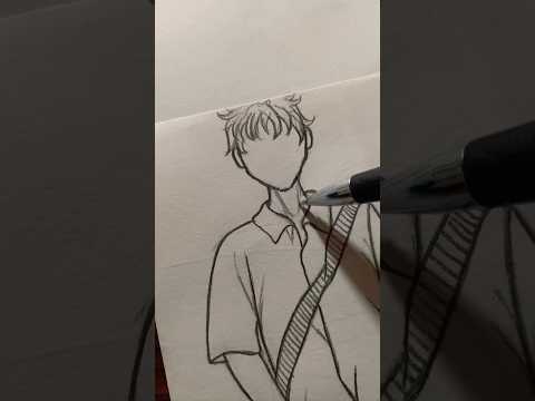 How to draw body | anime body step by step | boy full body drawing|anime boy sketch |gojo#shorts#art