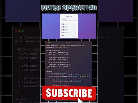 Filter Operation on List | Web Tech | #shorts #viralshorts #coding