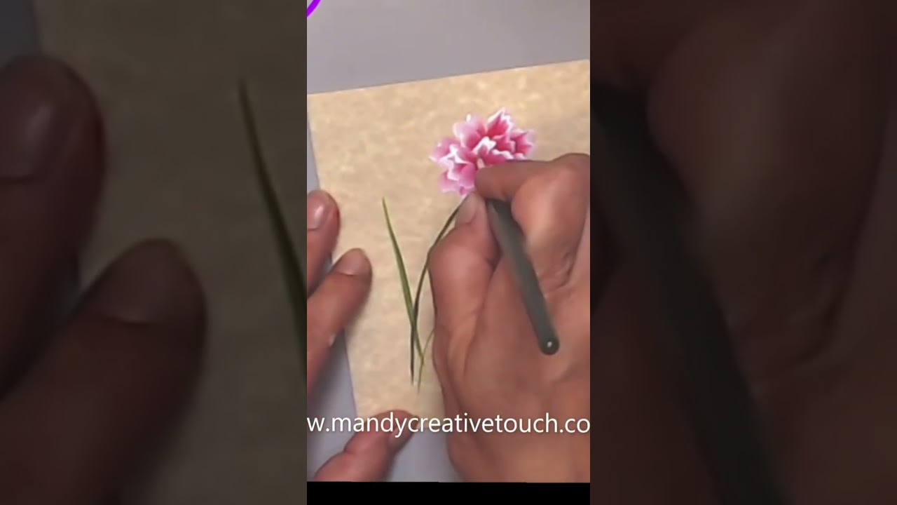 One Stroke Carmations January #onestrokearmy @MandysCreativeTouch