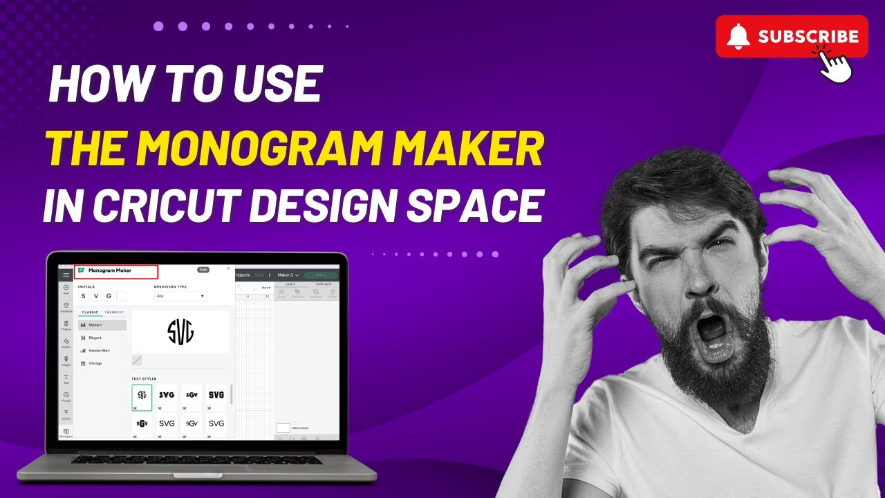 How to Use the Monogram Maker in Cricut Design Space || Manny Maker
