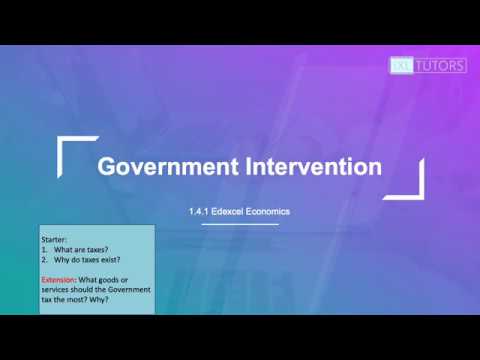 Government Intervention : A Level Economics
