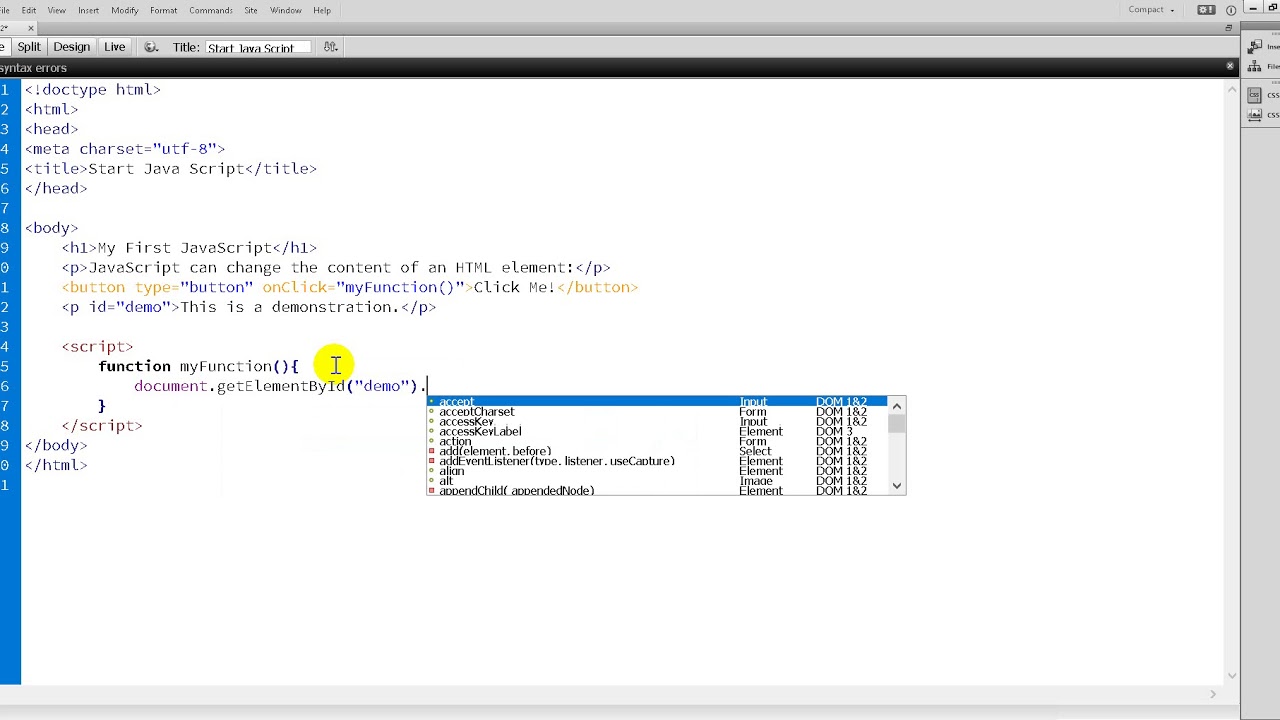 JavaScript Can Change HTML Content