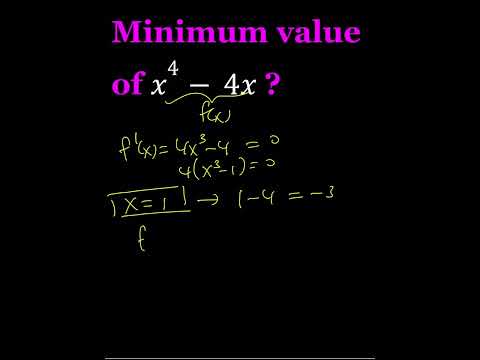 Minimum Value of A Function #maths #algebra #math