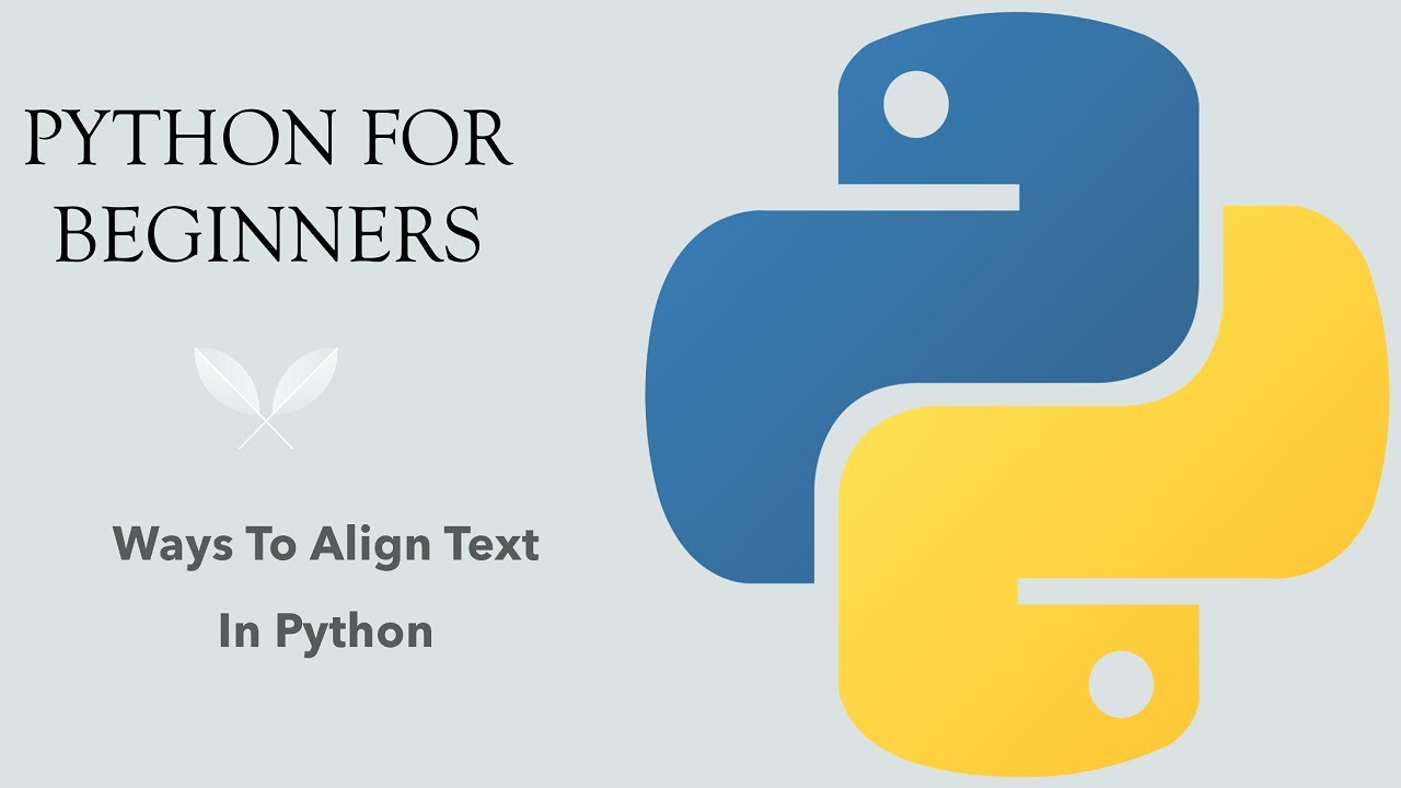 #67 Python for Beginners: Ways To Align Text In Python