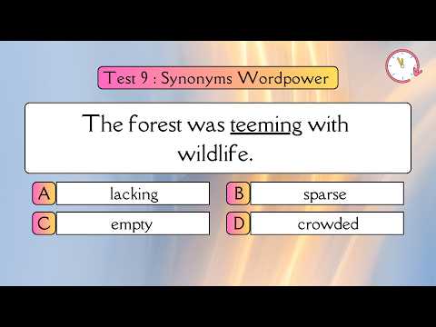 Grammar Test 9 | Comprehensive Grammar Challenge on "Synonyms Word Power" | Can you score 50/50?