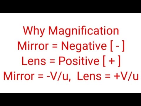Why magnification of Mirror is negative & Lens magnification is positive | Light Numericals
