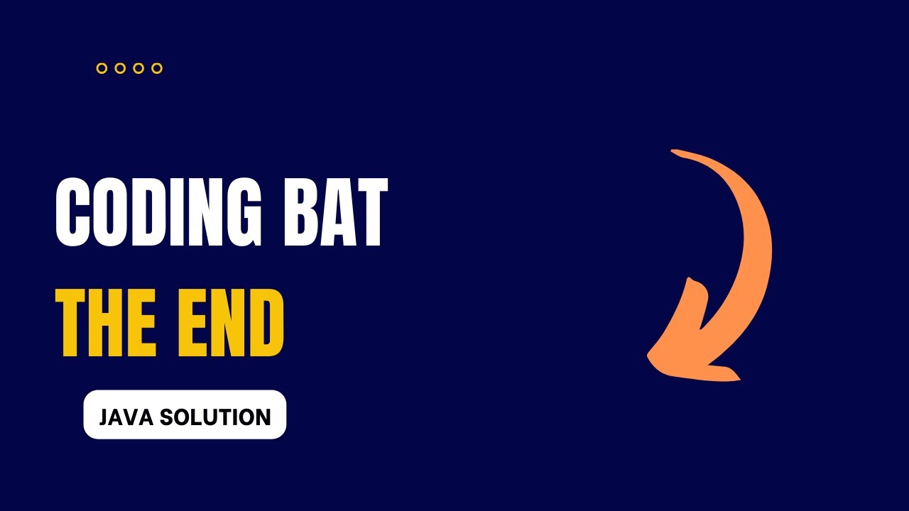 Coding Bat - theEnd Solution (Java)