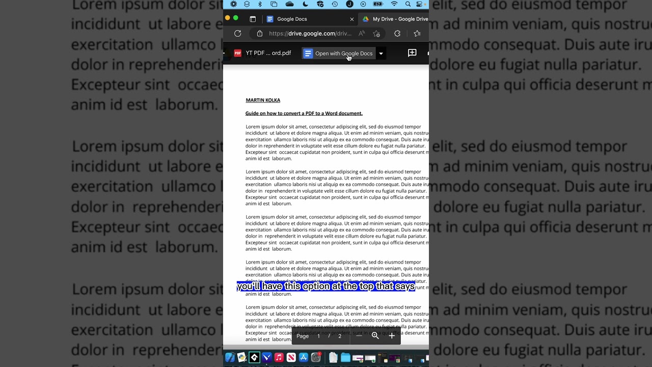 Tech Tip: Convert PDF to Word (Google Docs)