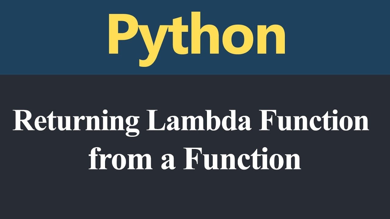 Returning Lambda Function from a Function in Python (Hindi)