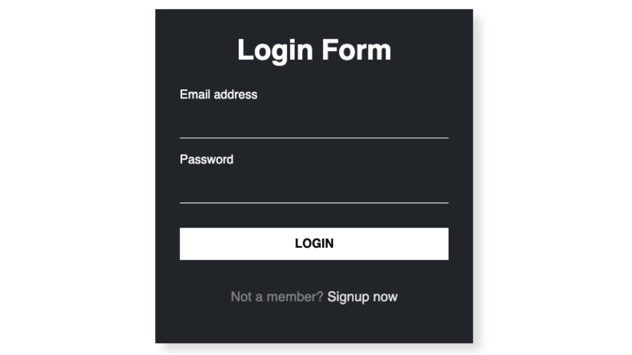 Bootstrap 5 Login Form | Basic Bootstrap Login Form