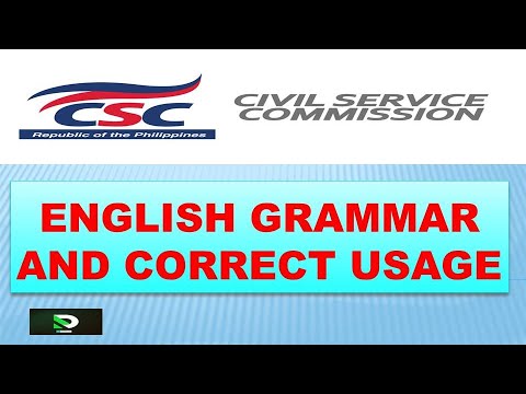 ENGLISH GRAMMAR AND CORRECT USAGE CSE REVIEWER