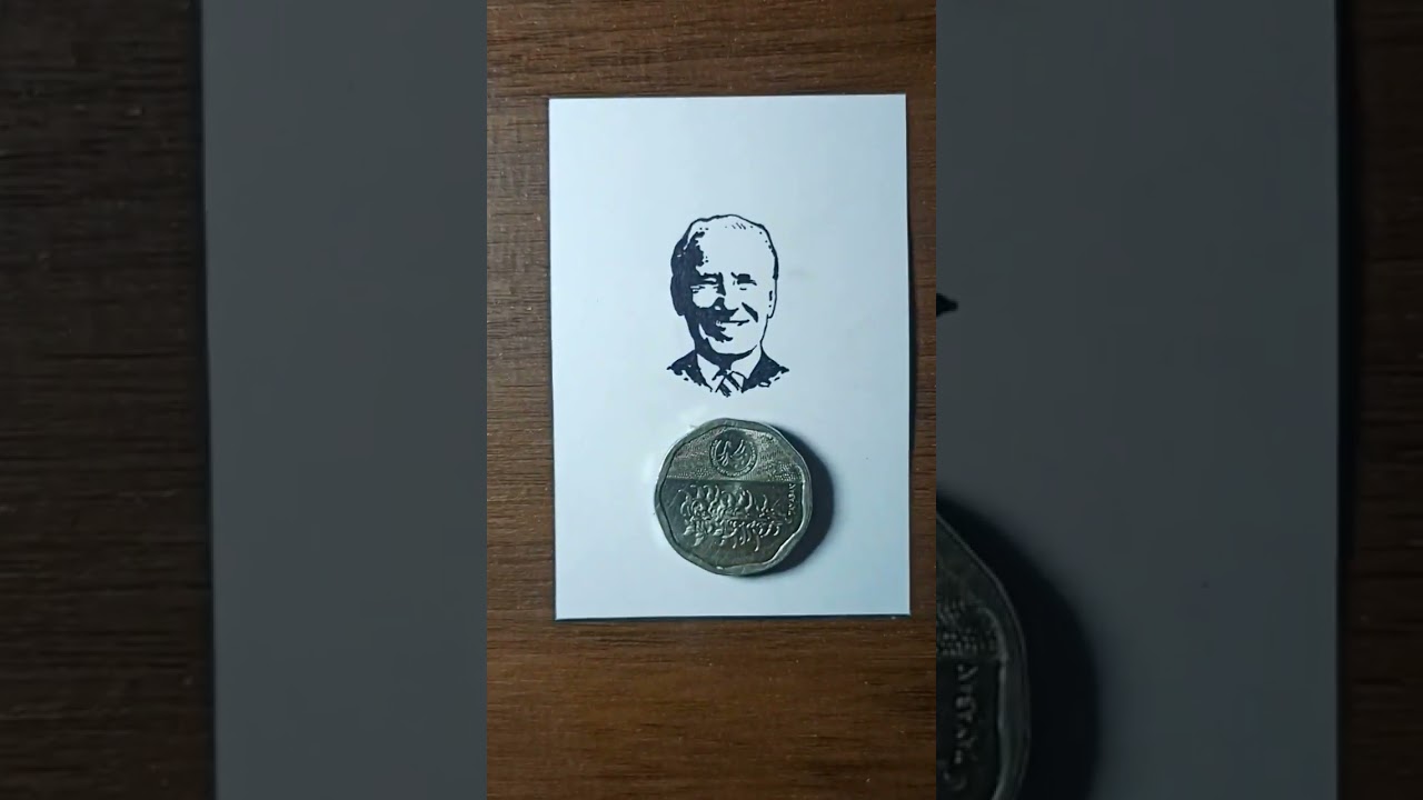 USA President: Joe Biden- Smallest Vector Art Ever 😱💯 Coin Size 🪙 #shorts #USA