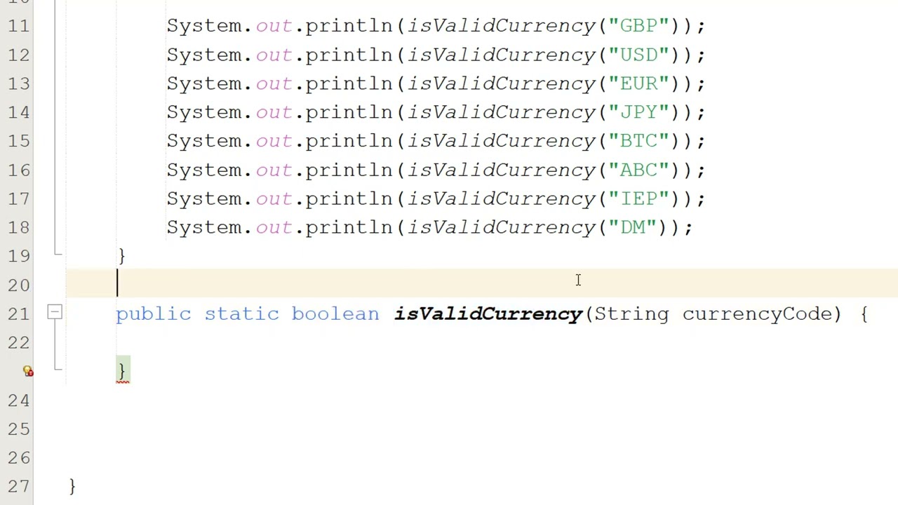 How to Validate a Currency Code Using Java