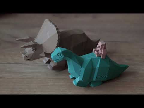 STL file Running Brontosaurus 🏃 ・Model to download and 3D print・Cults