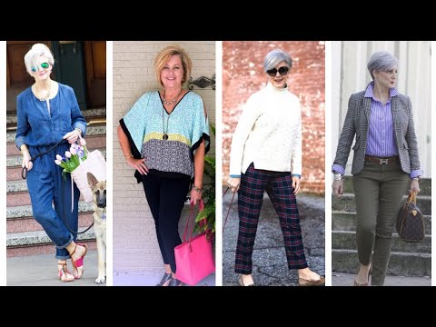 FASHION CLOTHING FOR WOMEN AGED +50 +60 YEARS +70 YEARS + 80 YEARS CLOTHING COMBINATIONS FOR LADIES