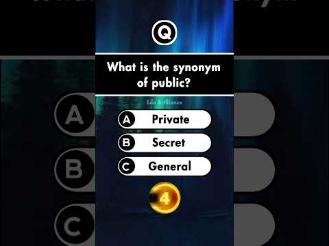 Synonym of Public? 🤔 Ultimate Vocabulary Quiz! 📚