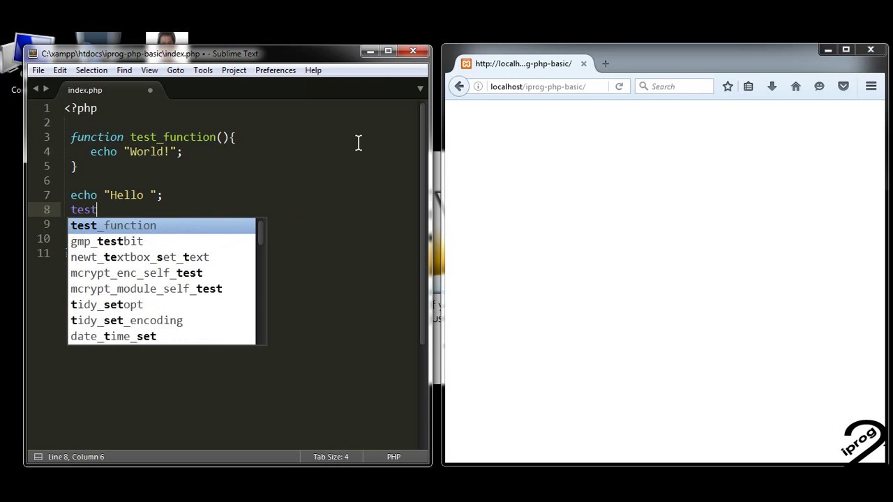 tutorial 16   iprog php creating void functions