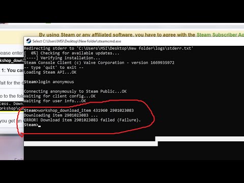 FIXED: Steam cmd error workshop content