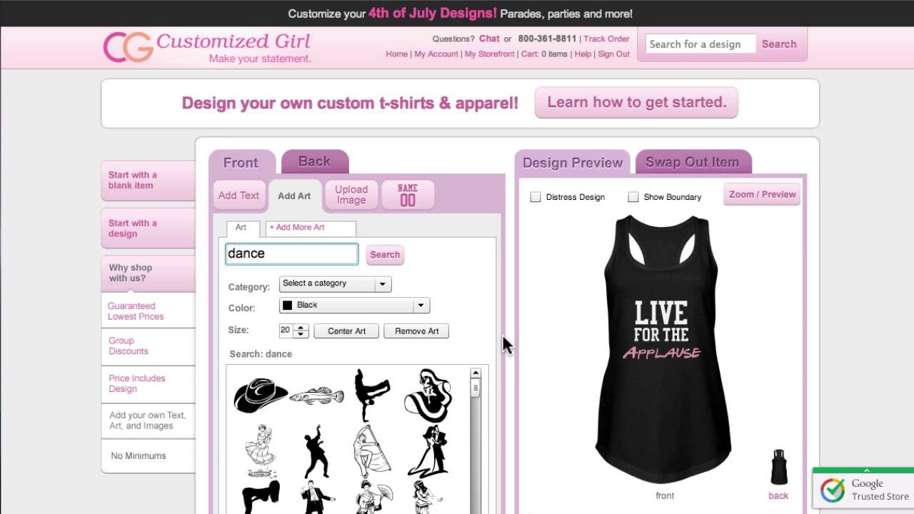 Customized Girl Storefront Contest
