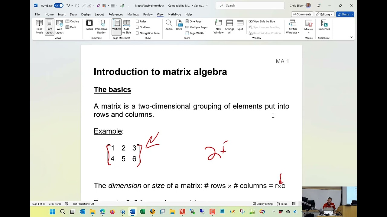 Applied Multivariate Statistical Analysis (2023) - Class #3, matrix algebra