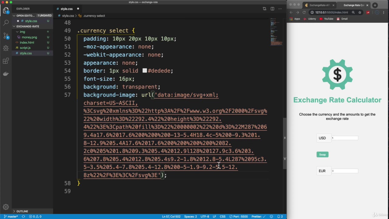 Currency converter using java-script ep 3