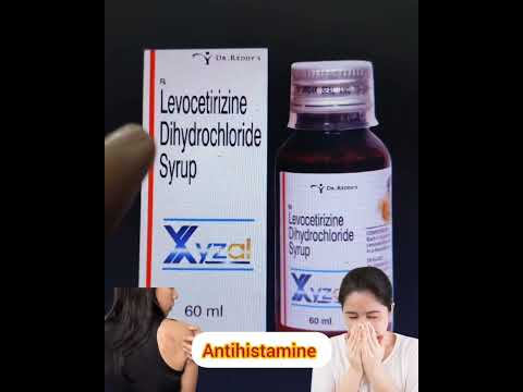 Levocetirizine dihydrochloride syrup 60ml - Review xyzal syrup in hindi - #shortvideo #shorts