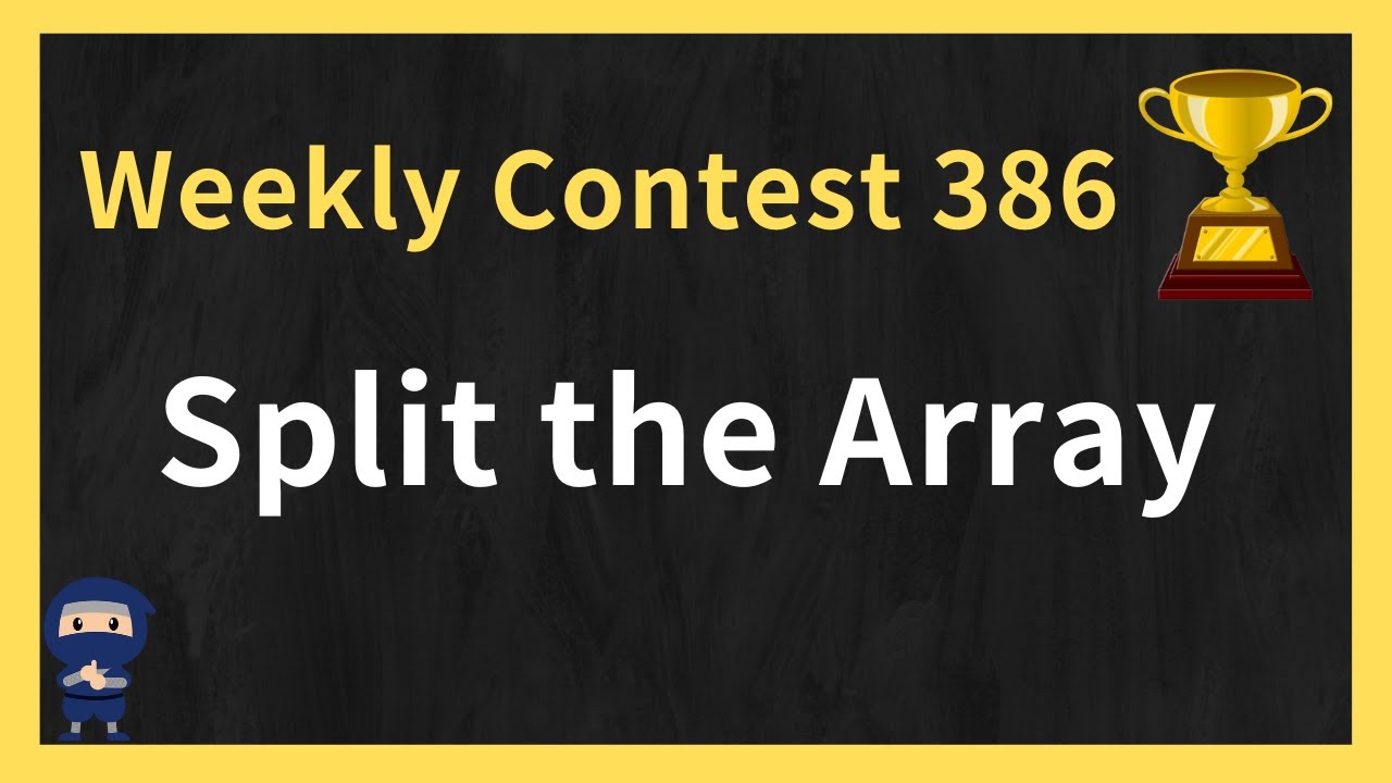 3046. Split the Array - LeetCode Weekly Contest 386 | Python, JavaScript, Java, C++