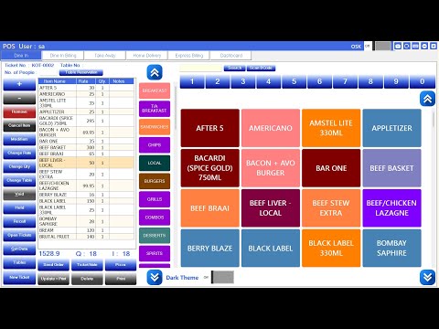 Restaurant POS v13.0 (Menu Items Button UI Dynamic Setting) - By Original Developer