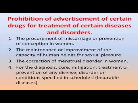 Prohibited advertisemetns as per drugs and magic remedies act, 1954