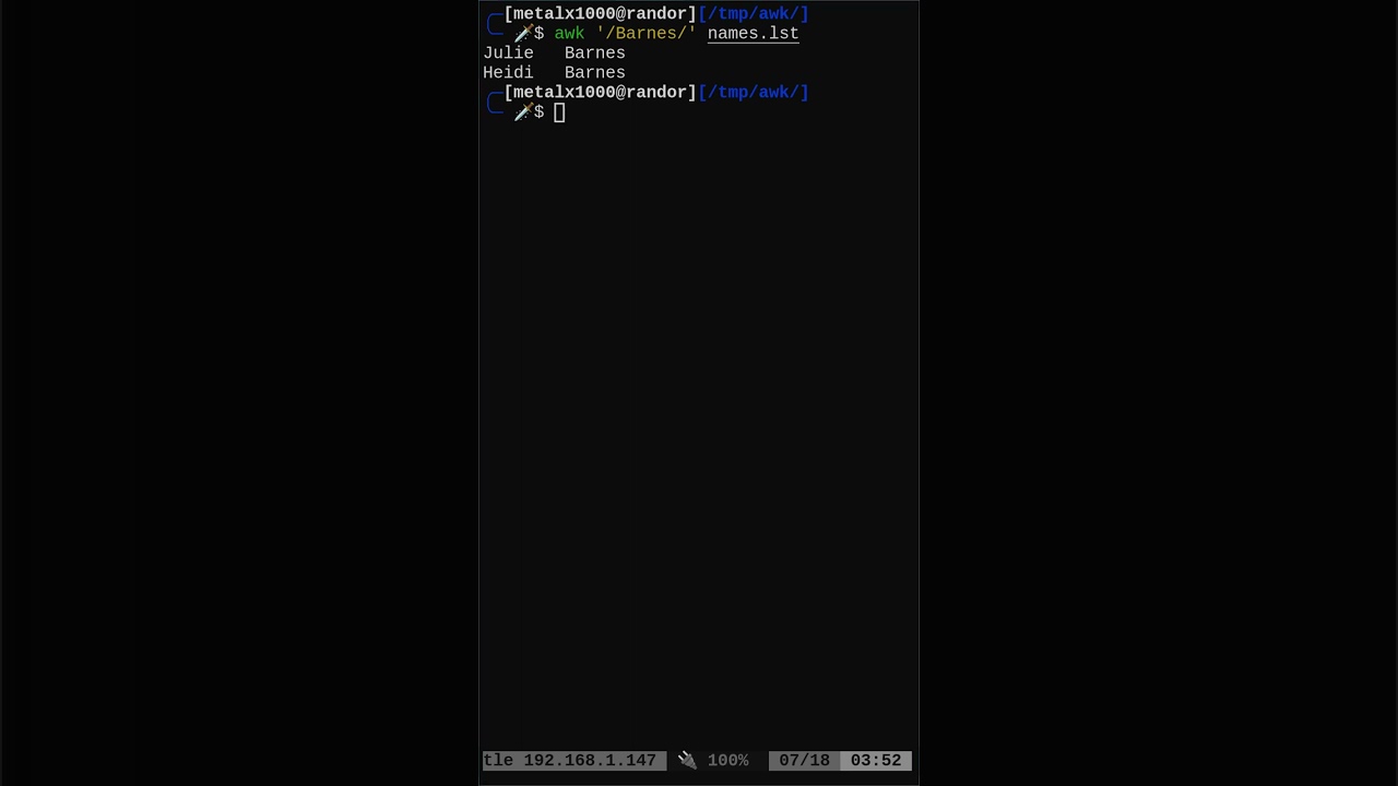 09 AWK Tutorial Short