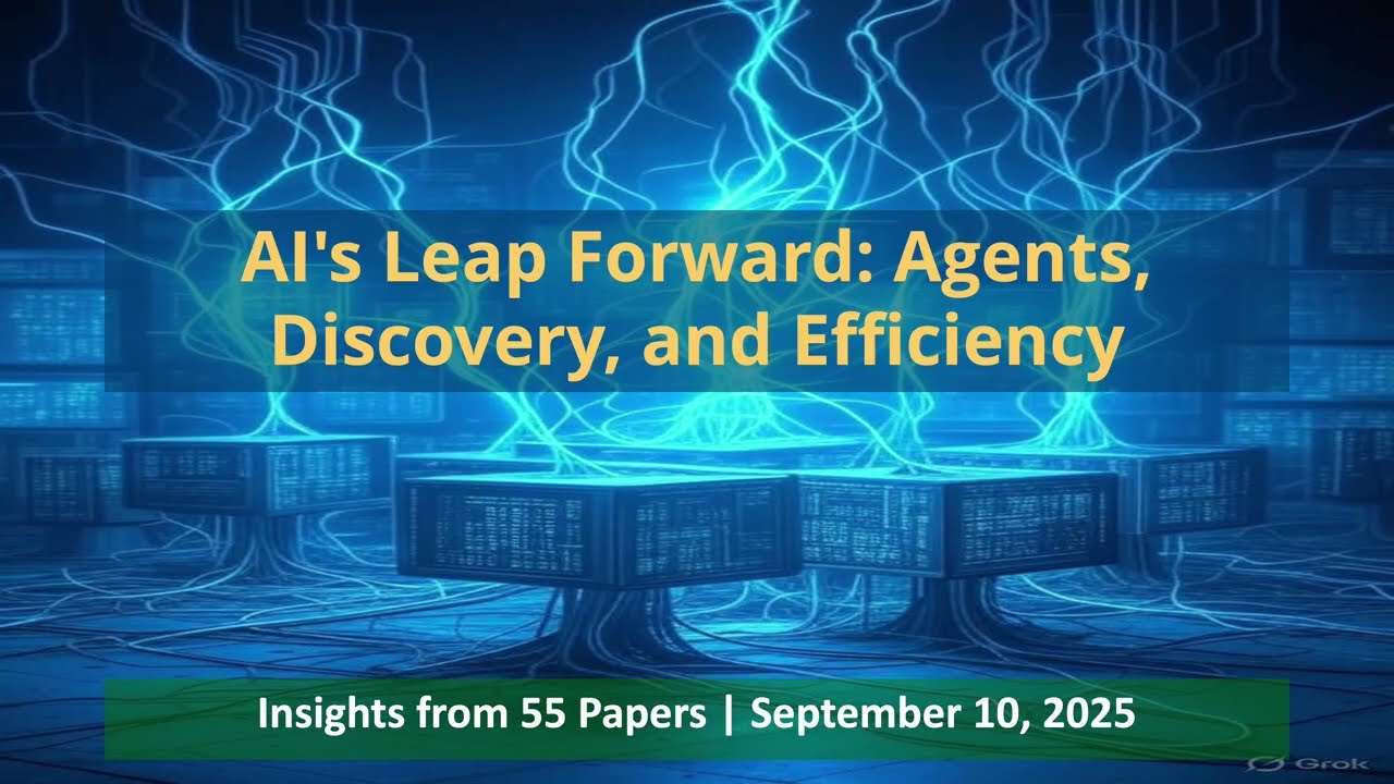 AI Frontiers: LLM Agents, Chem Discovery & Efficient Simulations (Sept 10, 2025)