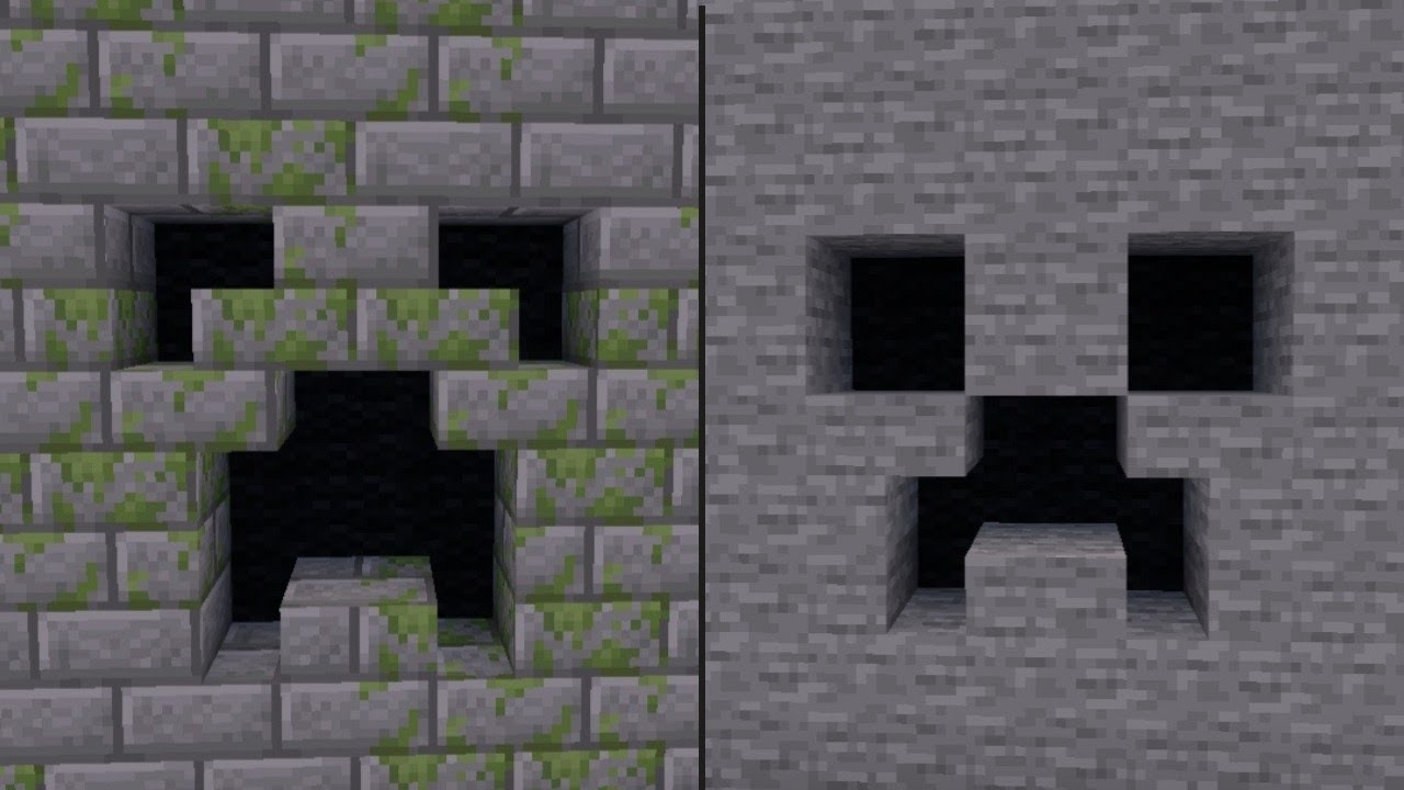 How to Make Creeper Face in the Wall - Minecraft
