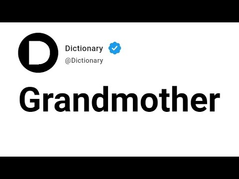 Grandmother Meaning In English