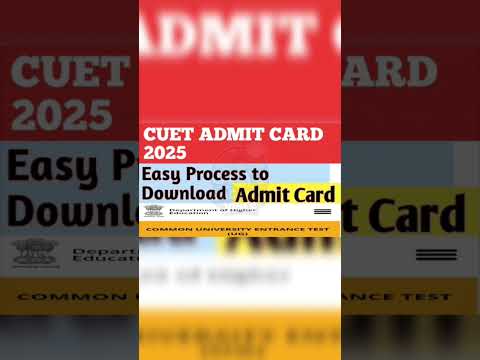 CUET 2025 City Admit Card Out #shorts #cuet #ytshorts